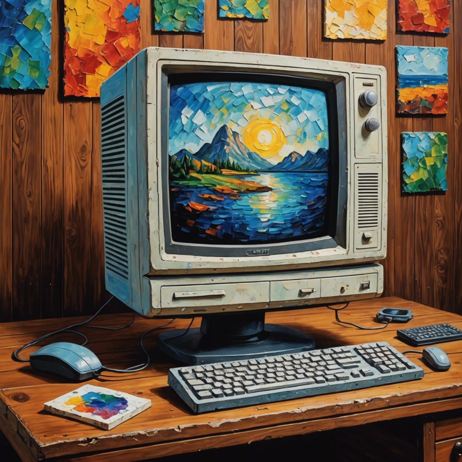Vintage Desktop - AI Generated Artwork - NightCafe Creator