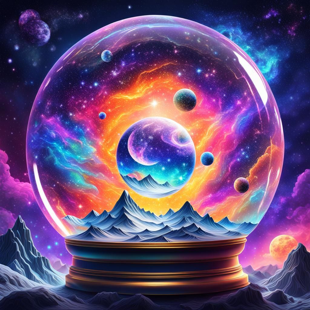 Space Snow Globe - AI Generated Artwork - NightCafe Creator