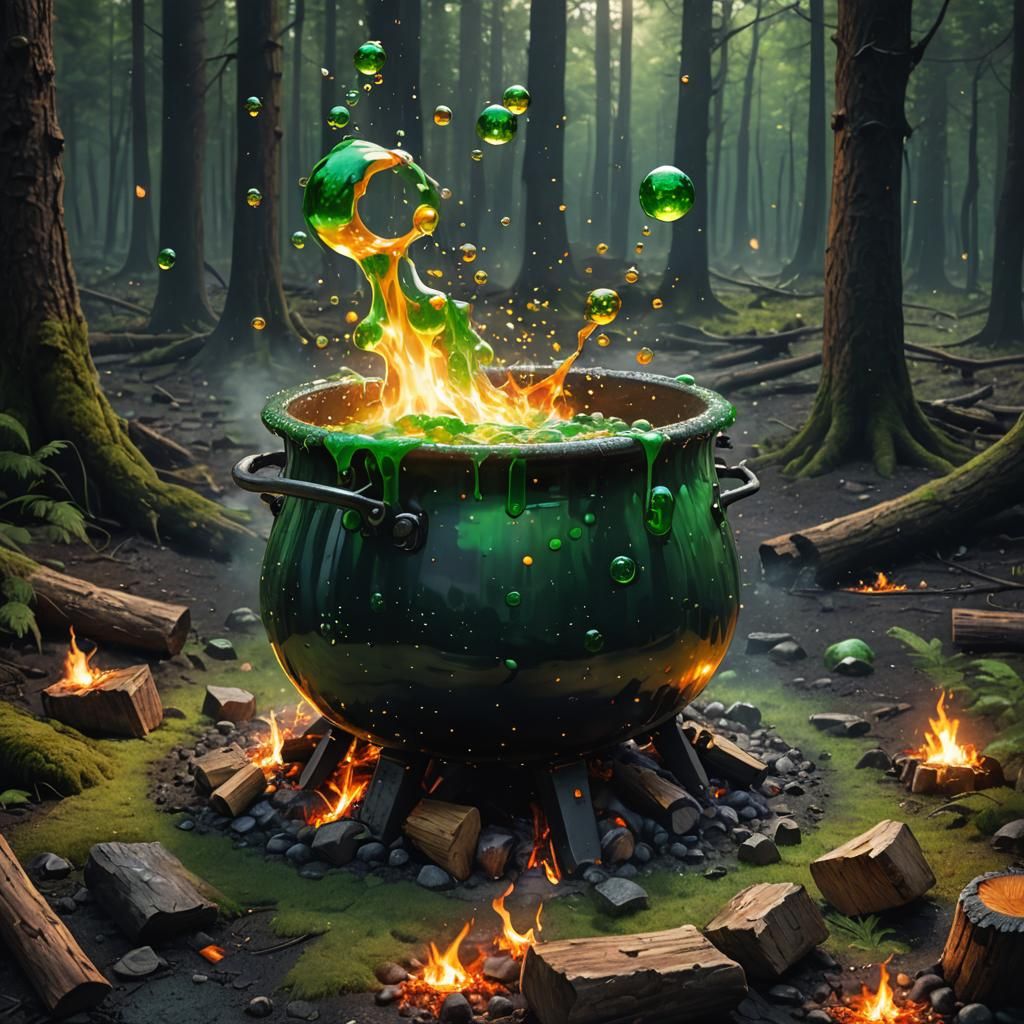 Bubbling couldron - AI Generated Artwork - NightCafe Creator