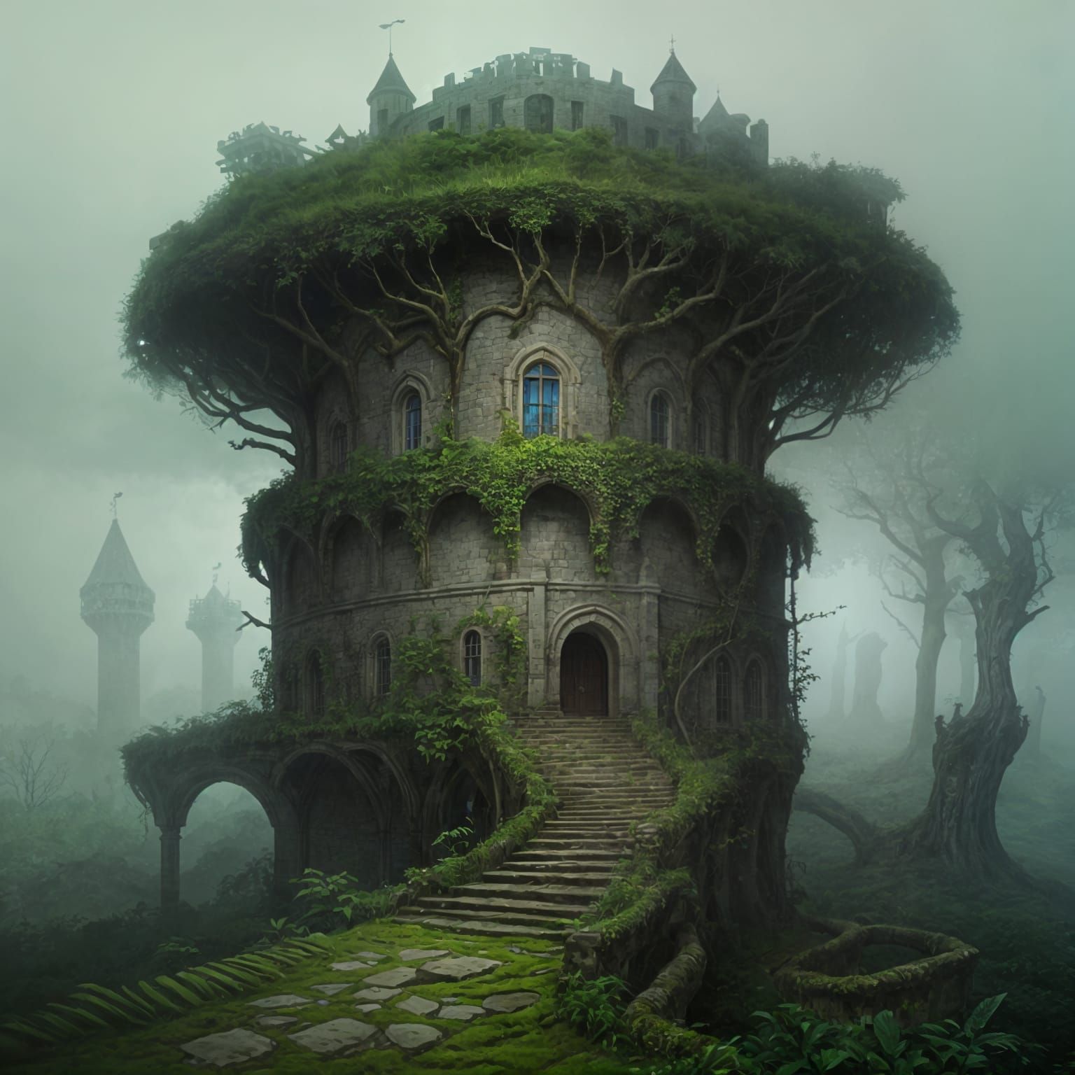 The Goliath's Tower - Castle Fortress Overgrown with Nature