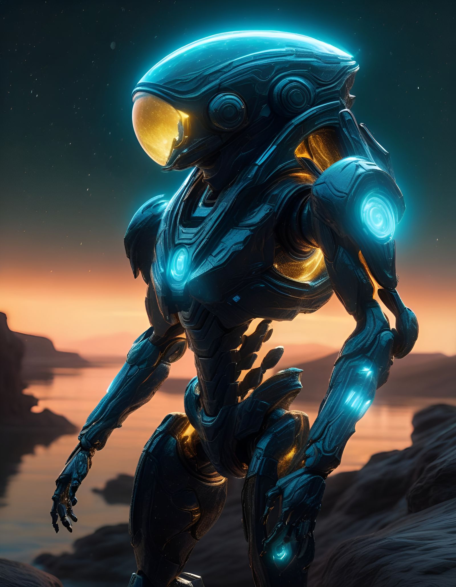 Alien Cyborg - AI Generated Artwork - NightCafe Creator