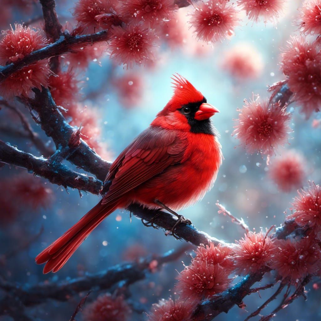 Red cardinal - AI Generated Artwork - NightCafe Creator
