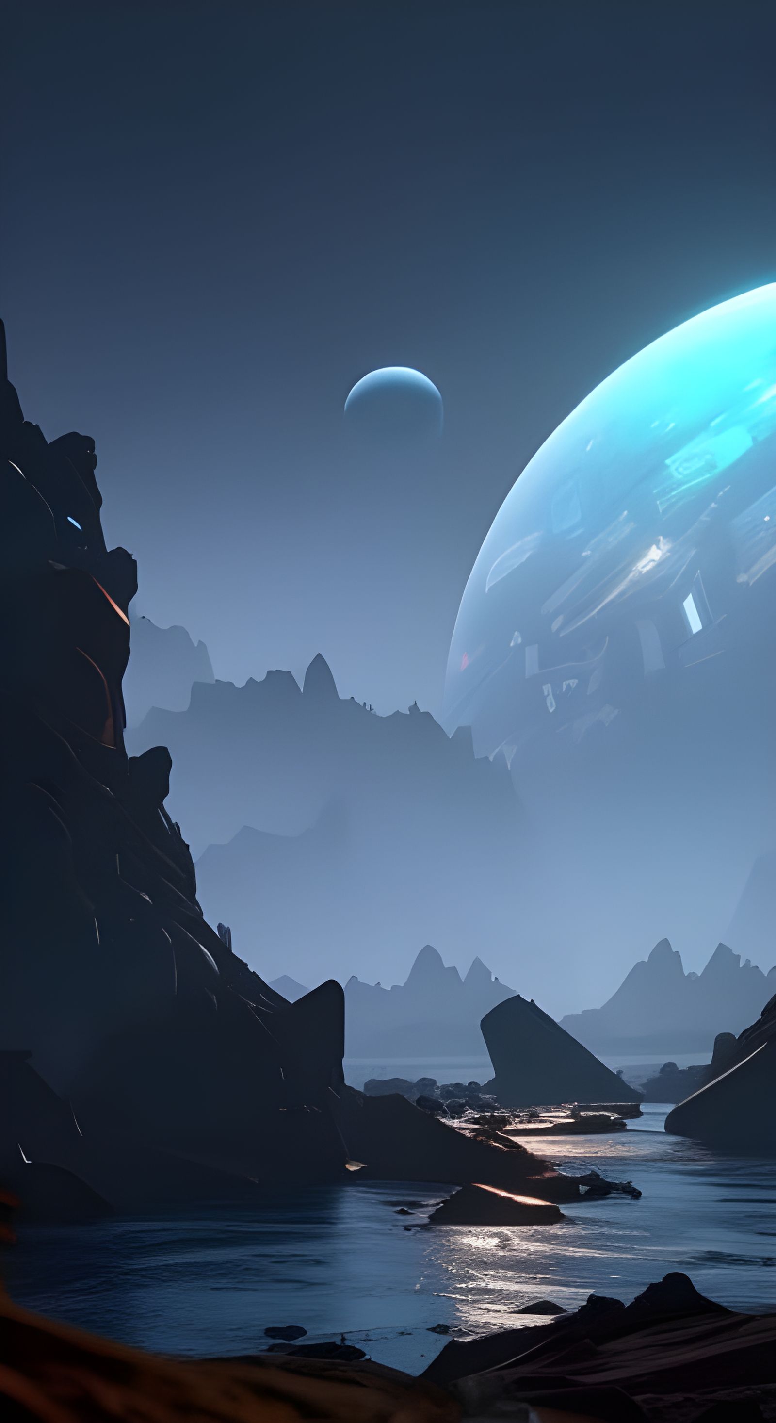 Planets from Space - AI Generated Artwork - NightCafe Creator