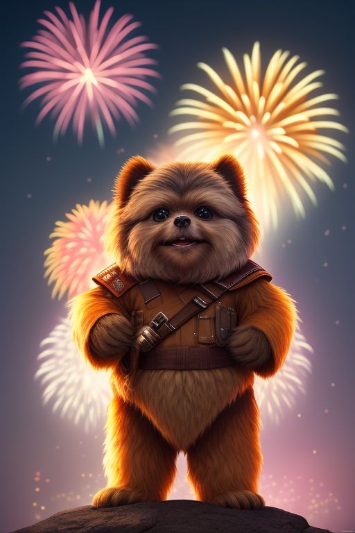 Happy Ewok - AI Generated Artwork - NightCafe Creator