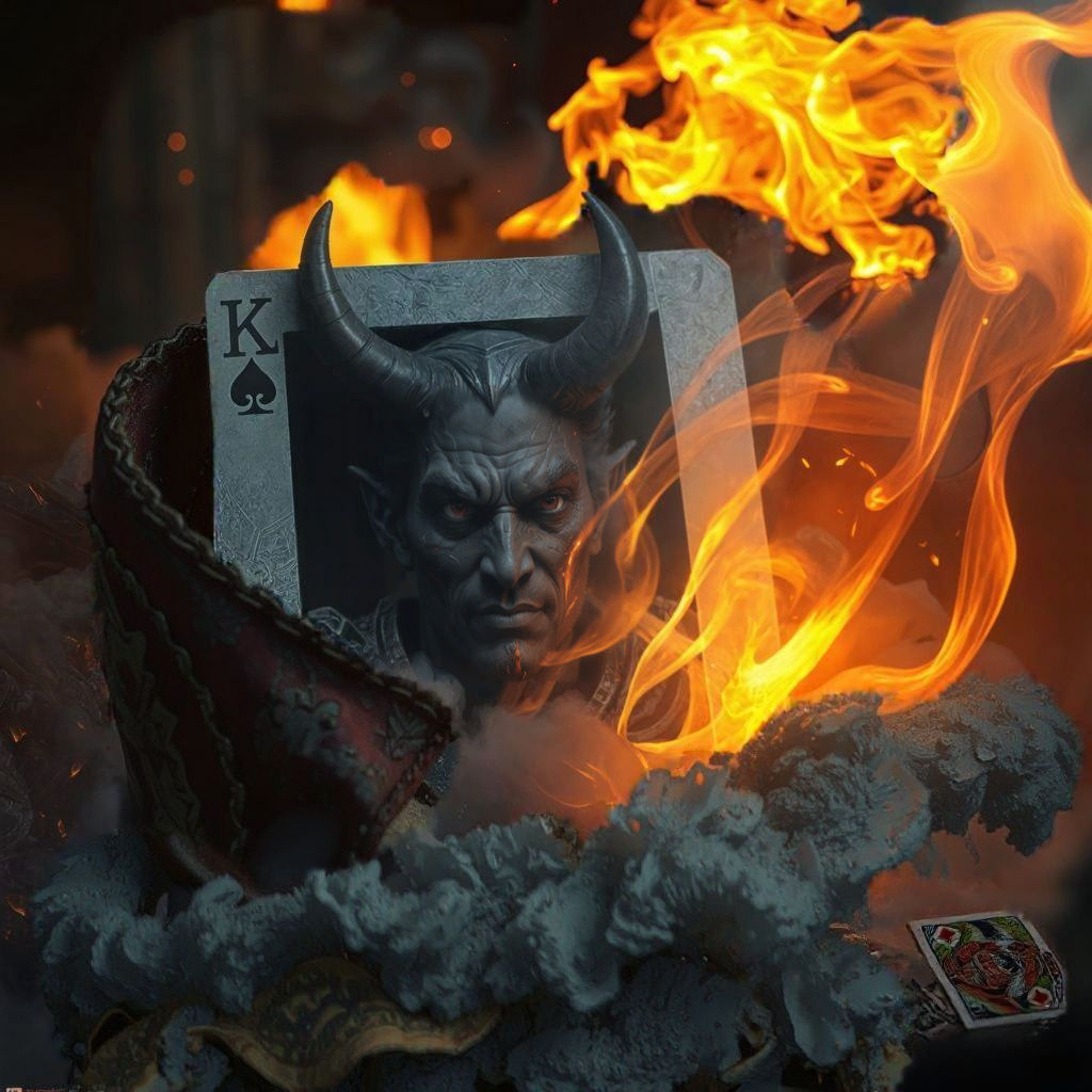 the Devil of Spades - Dark Flame Inferno with Devil's Portr...