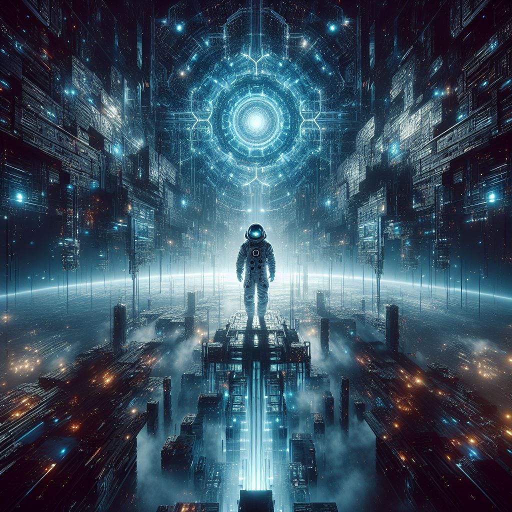 Techno-Punk Cool-Punk cyberpunk solar-punk astronaut - AI Generated ...