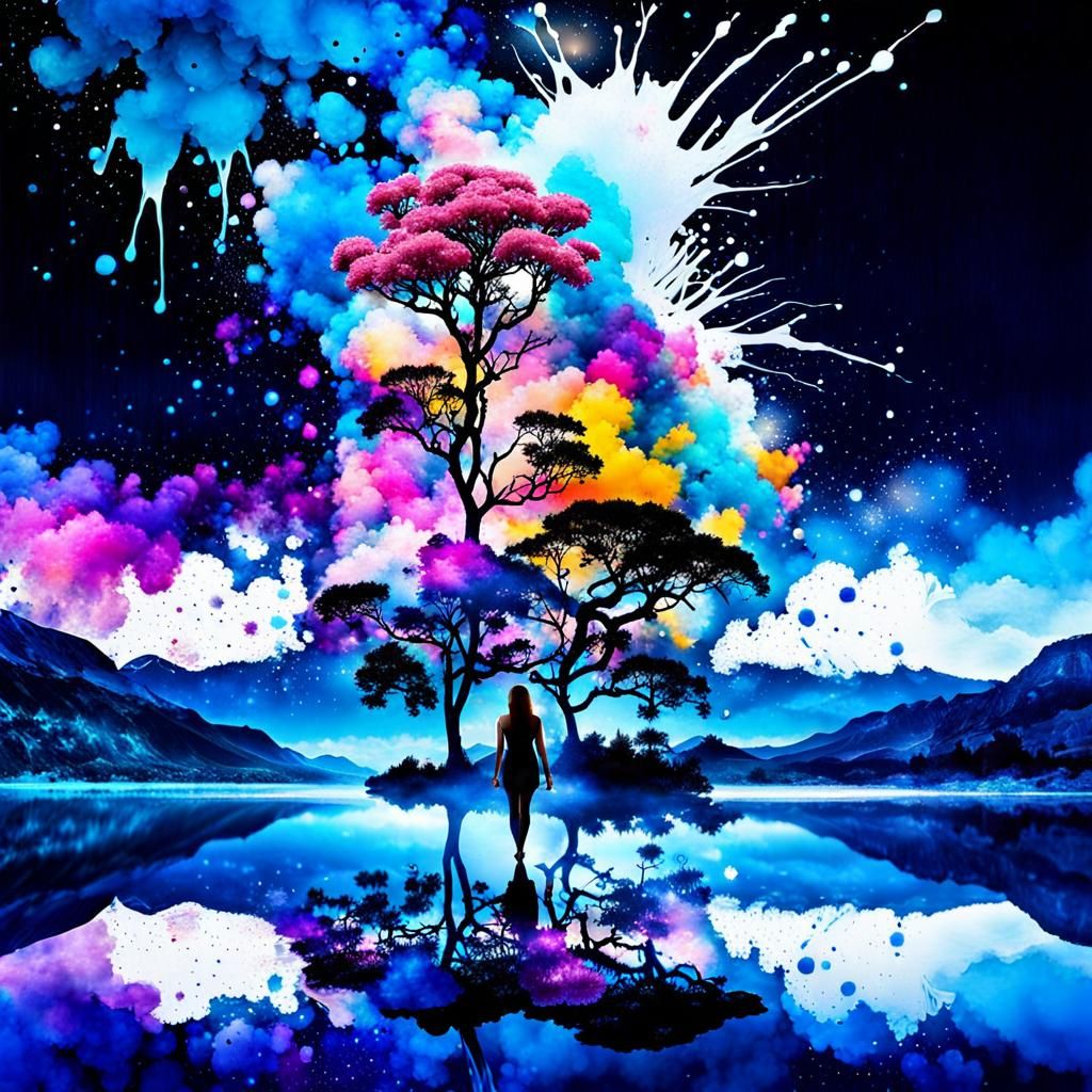 Ink Splat - AI Generated Artwork - NightCafe Creator