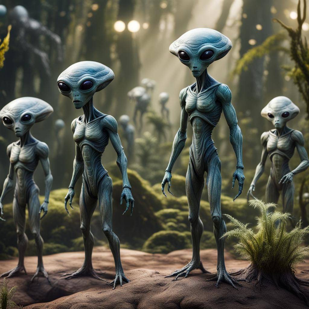 Alien Family - AI Generated Artwork - NightCafe Creator