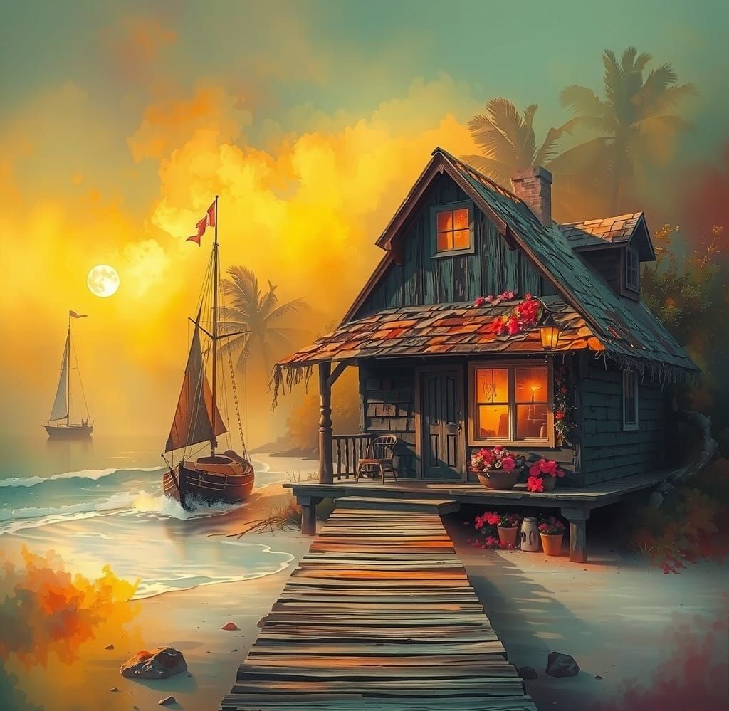 Hawaiian Seaside Shack #7 - Rustic Hawaiian Beach Shack in V...