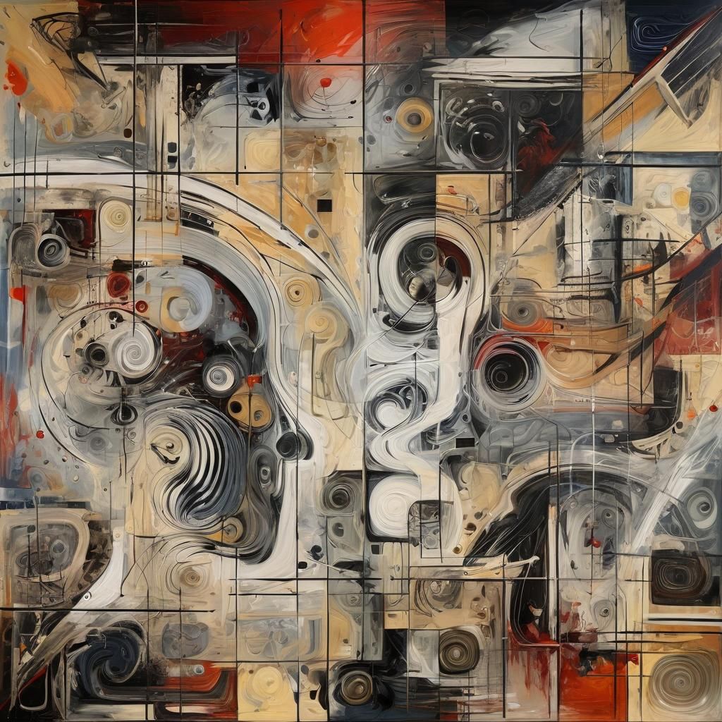 Abstract expressionist conundrum of despair and desire amnesia and love ...