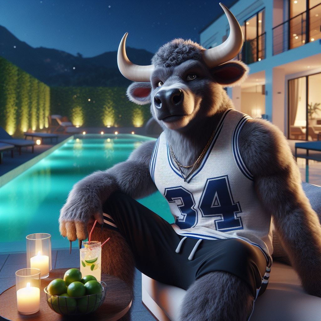 Pool bull - AI Generated Artwork - NightCafe Creator