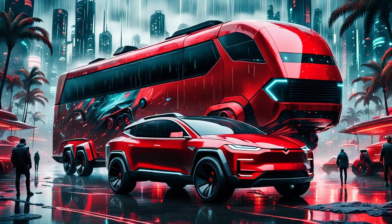 Cyberpunk 2077... and camper for vacation - AI Generated Artwork ...