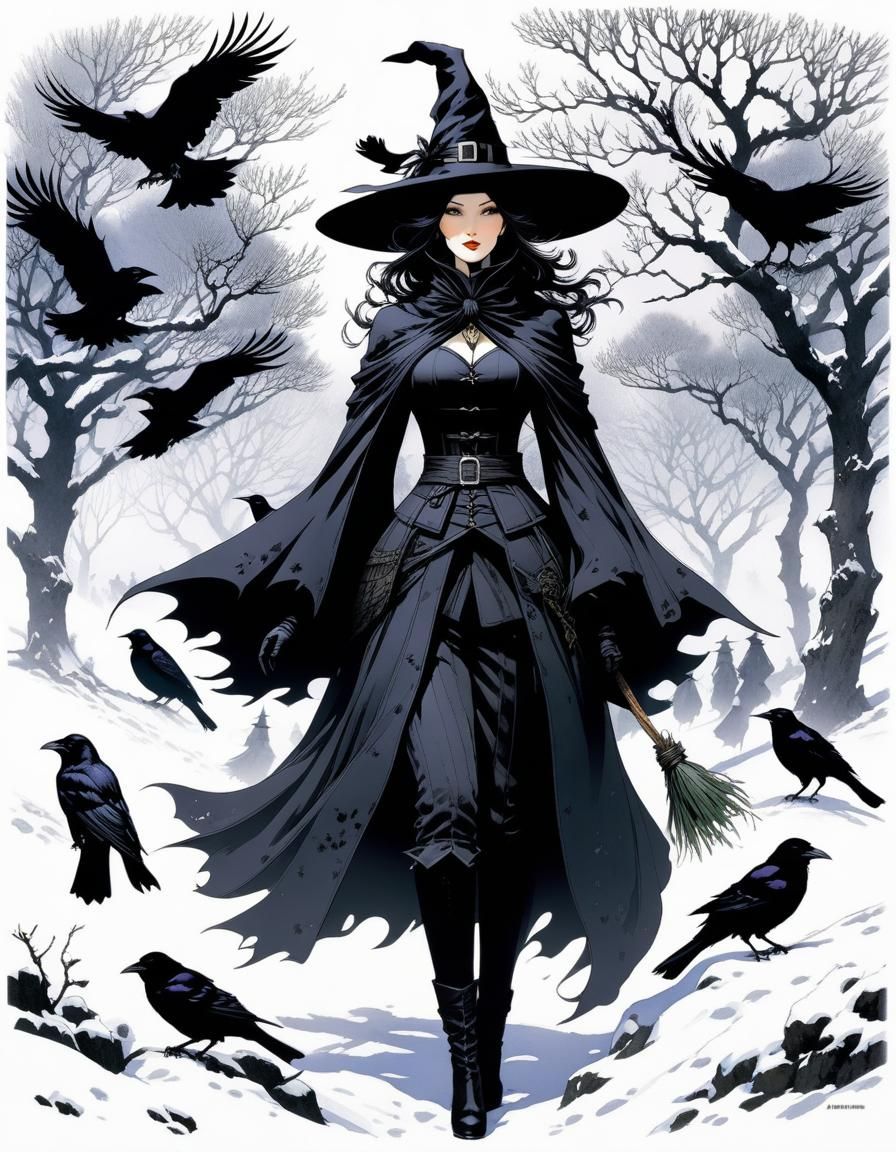 Witch of Ravens - AI Generated Artwork - NightCafe Creator