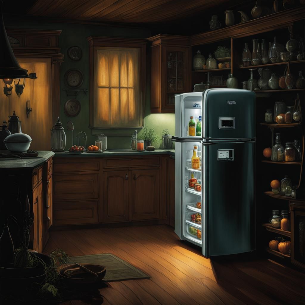 The Haunted Refrigerator, a ghostly awe, eerie and spook Refrigerator ...