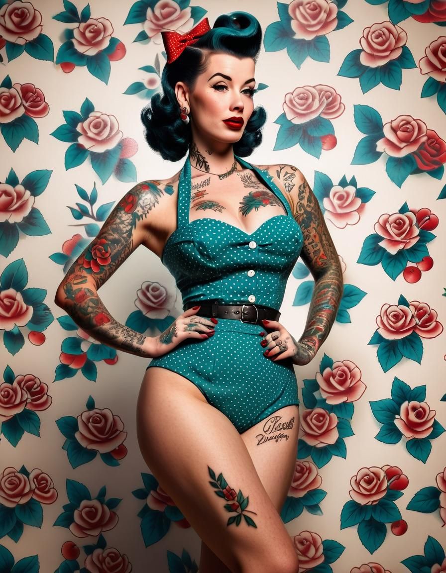 Pinup Girl - AI Generated Artwork - NightCafe Creator