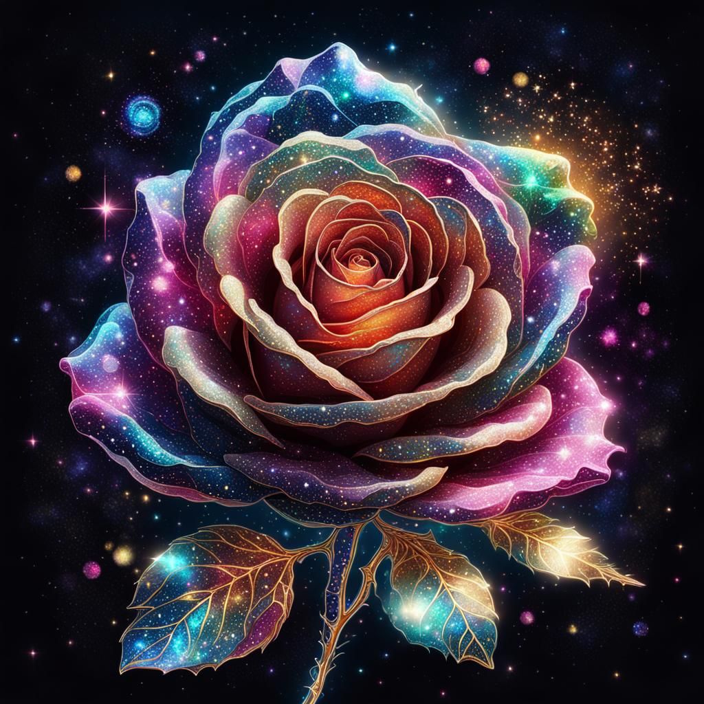 Cosmic Rose - AI Generated Artwork - NightCafe Creator