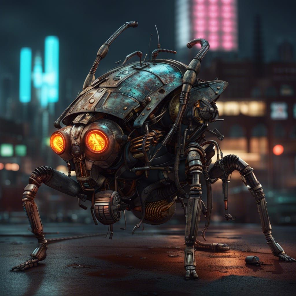 Mechanical bug - AI Generated Artwork - NightCafe Creator