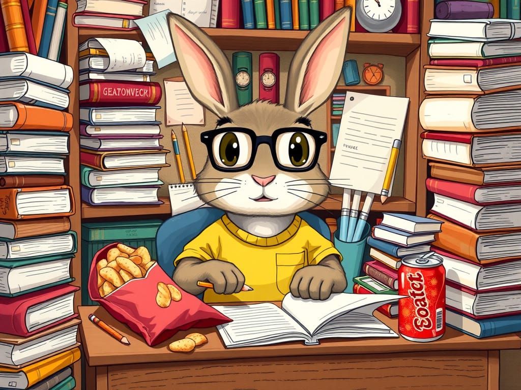 Homework & Snack Time: Bunny Edition