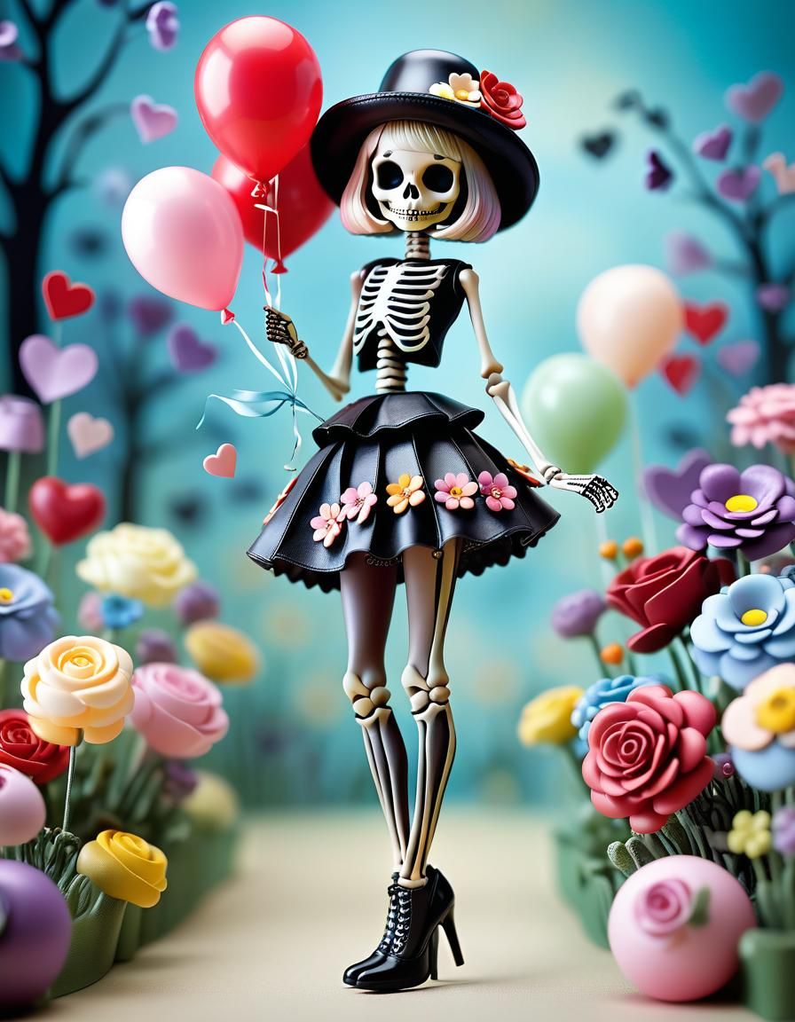 Funny smiling skeleton - AI Generated Artwork - NightCafe Creator