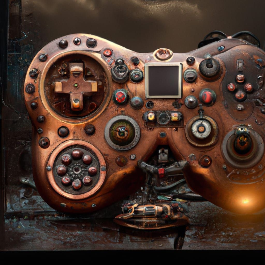 Steampunk Xbox Controller - AI Generated Artwork - NightCafe Creator