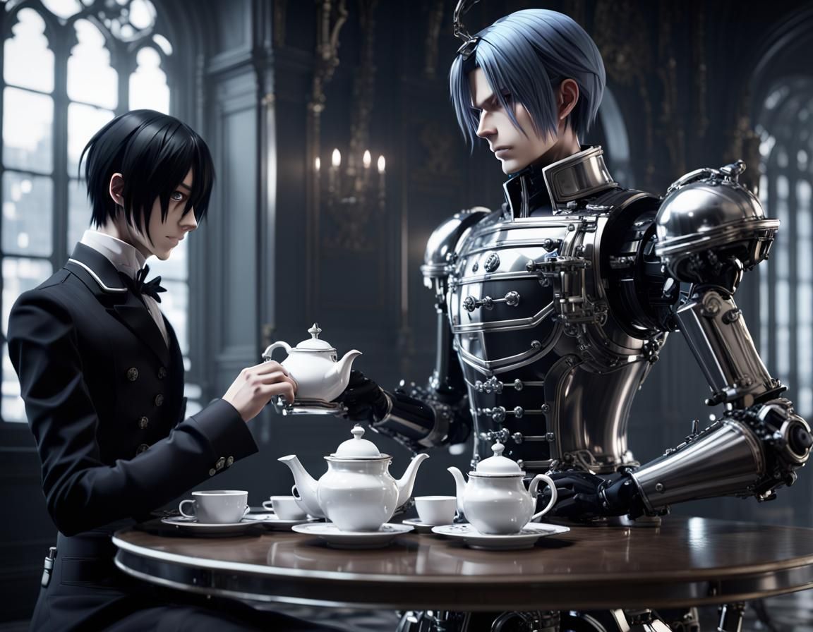 Cyber Black Butler - AI Generated Artwork - NightCafe Creator