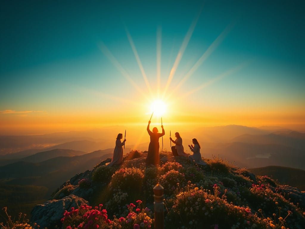 Praising the Sun - Epic Summer Solstice Pagan Ritual in Gold...