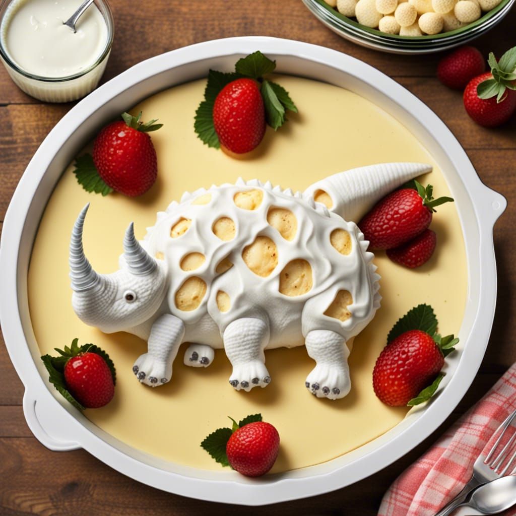 A Trifle of a Triceratops - AI Generated Artwork - NightCafe Creator