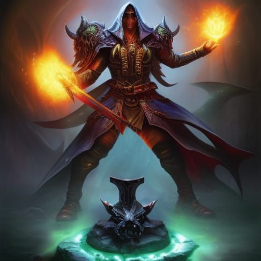 Diablo's necromancer - AI Generated Artwork - NightCafe Creator