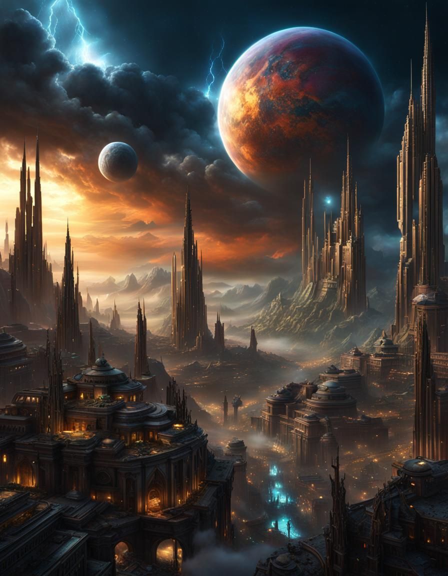 Alien City - AI Generated Artwork - NightCafe Creator