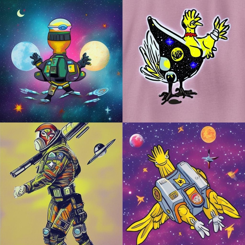 Space chicken force - AI Generated Artwork - NightCafe Creator
