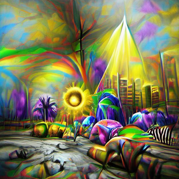 Psychedelic Sunshine - AI Generated Artwork - NightCafe Creator