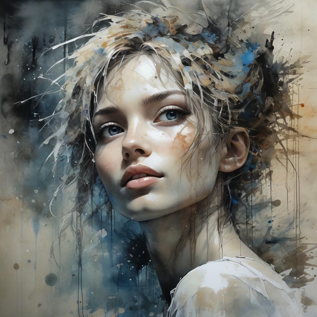 Watercolor and ink - AI Generated Artwork - NightCafe Creator