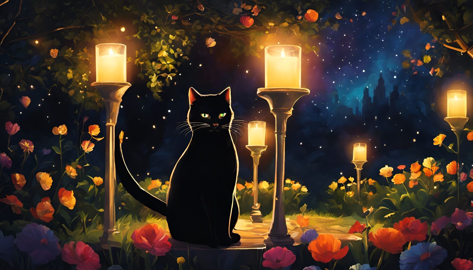 Night of The Cat - AI Generated Artwork - NightCafe Creator