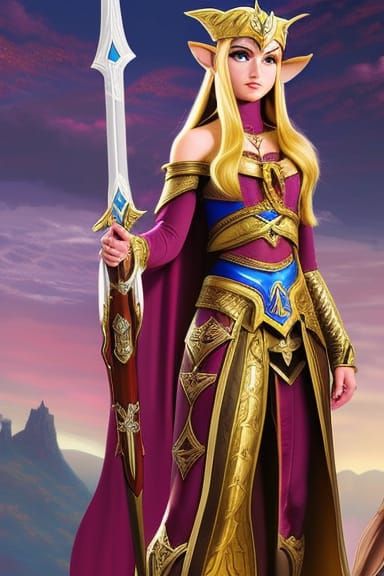 Princess Zelda, High Elf, and Cleric. - AI Generated Artwork ...