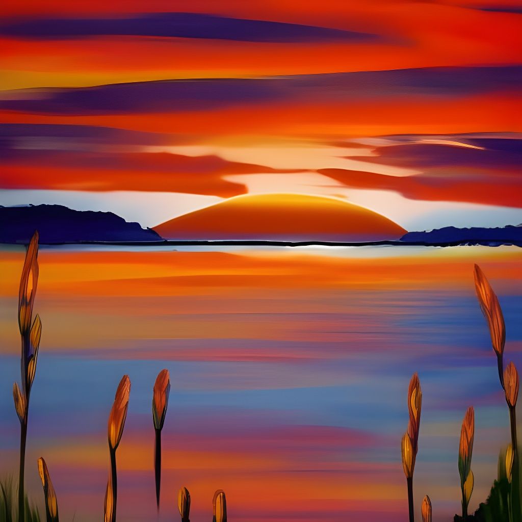 Beautiful sunset - AI Generated Artwork - NightCafe Creator
