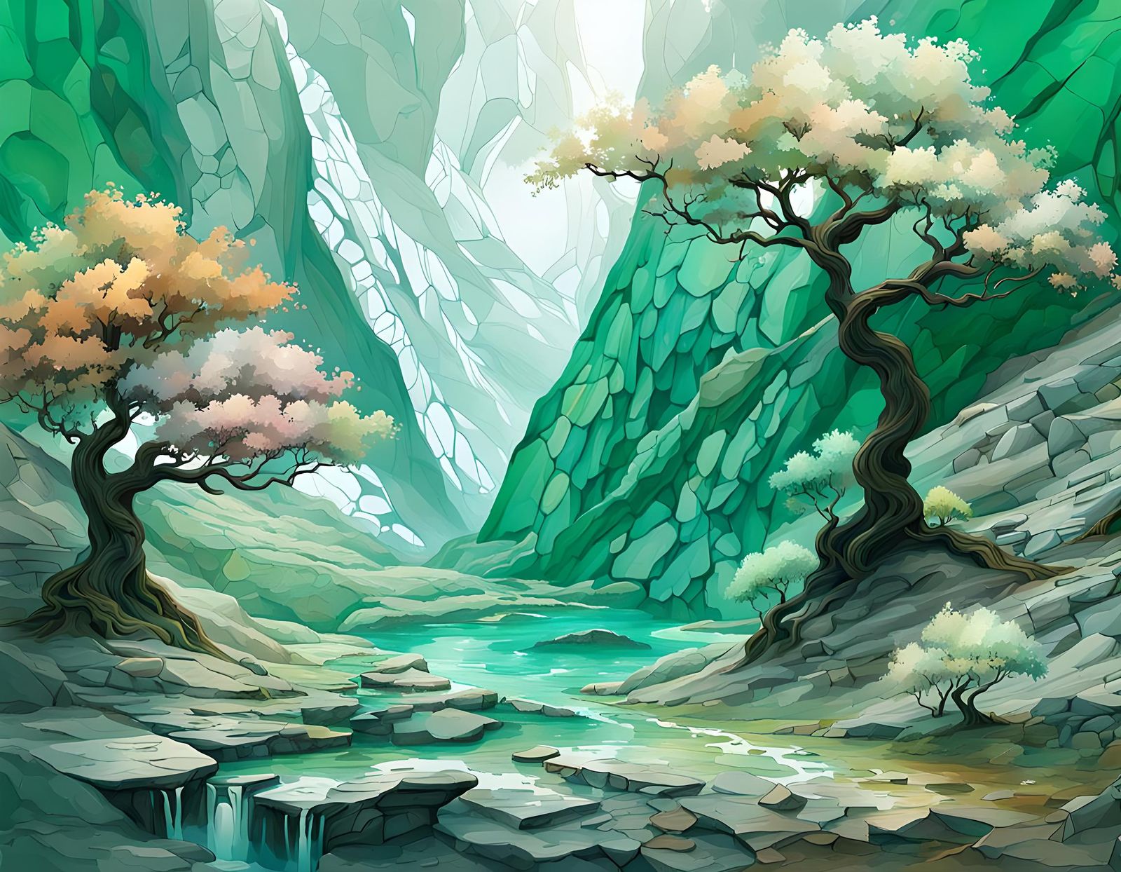 bloom trees - AI Generated Artwork - NightCafe Creator