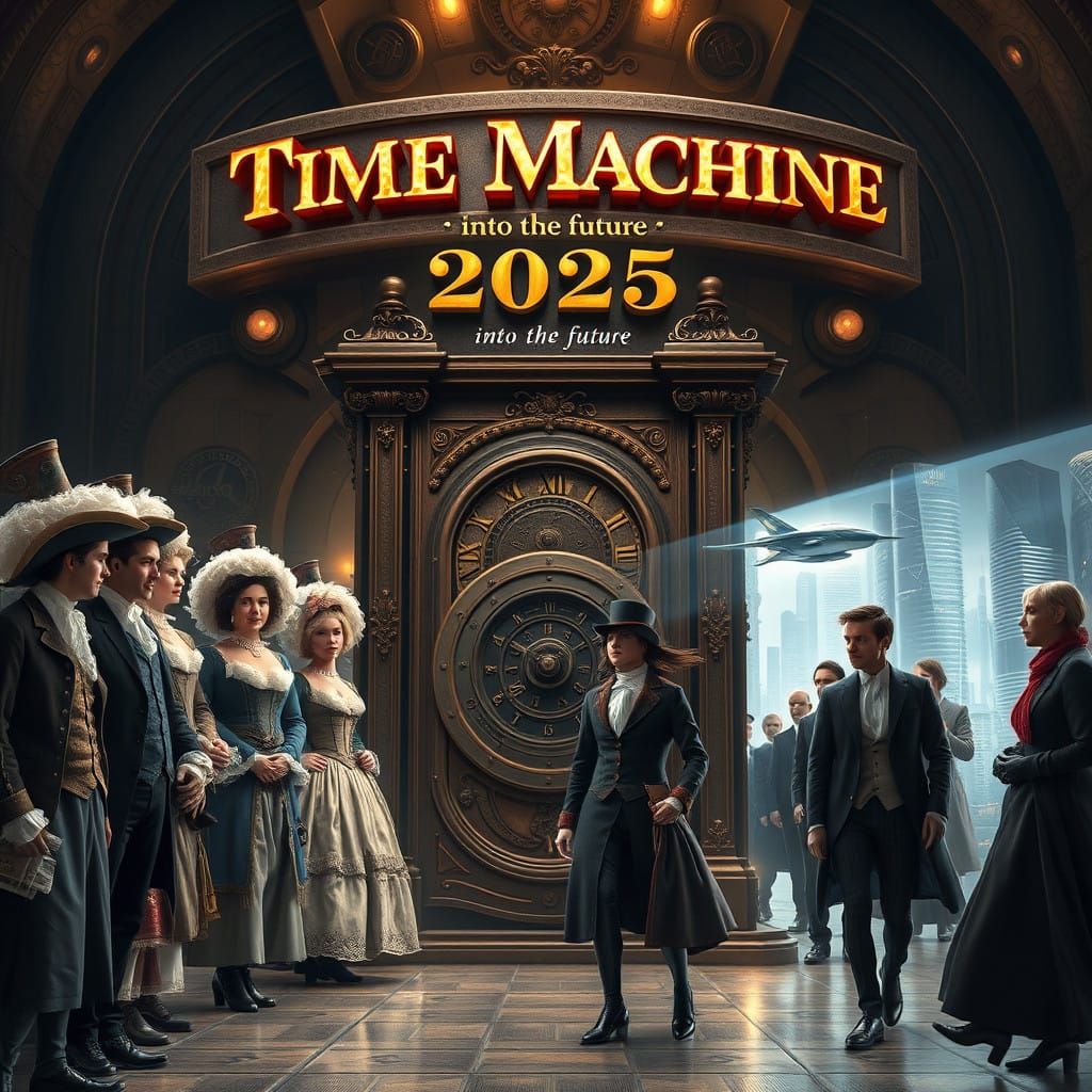 Time machine into the future - Time Travelers in a Futurist...
