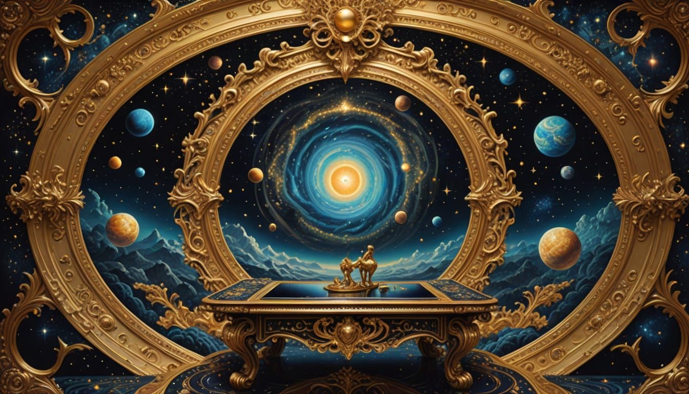 The Cosmic Throne - Golden Baroque Cosmic Throne