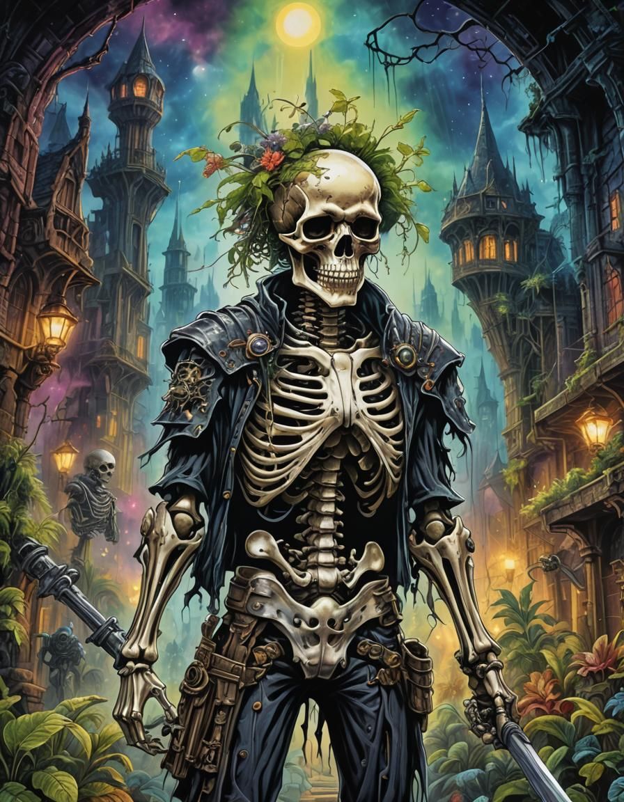 skeleton adventurer - AI Generated Artwork - NightCafe Creator