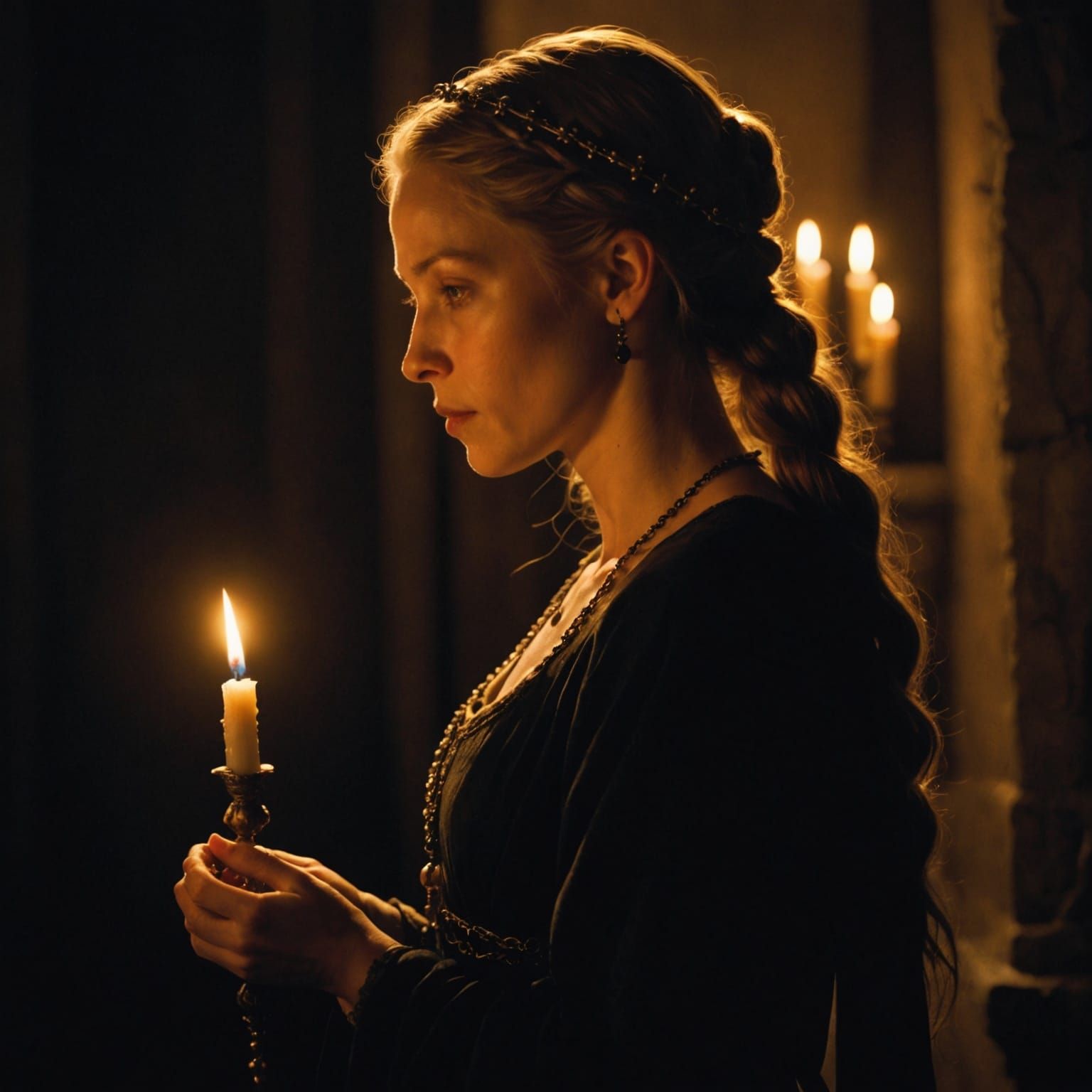 Litany of Hollow Prayers - Ethereal Prayer Maiden in Candlel...