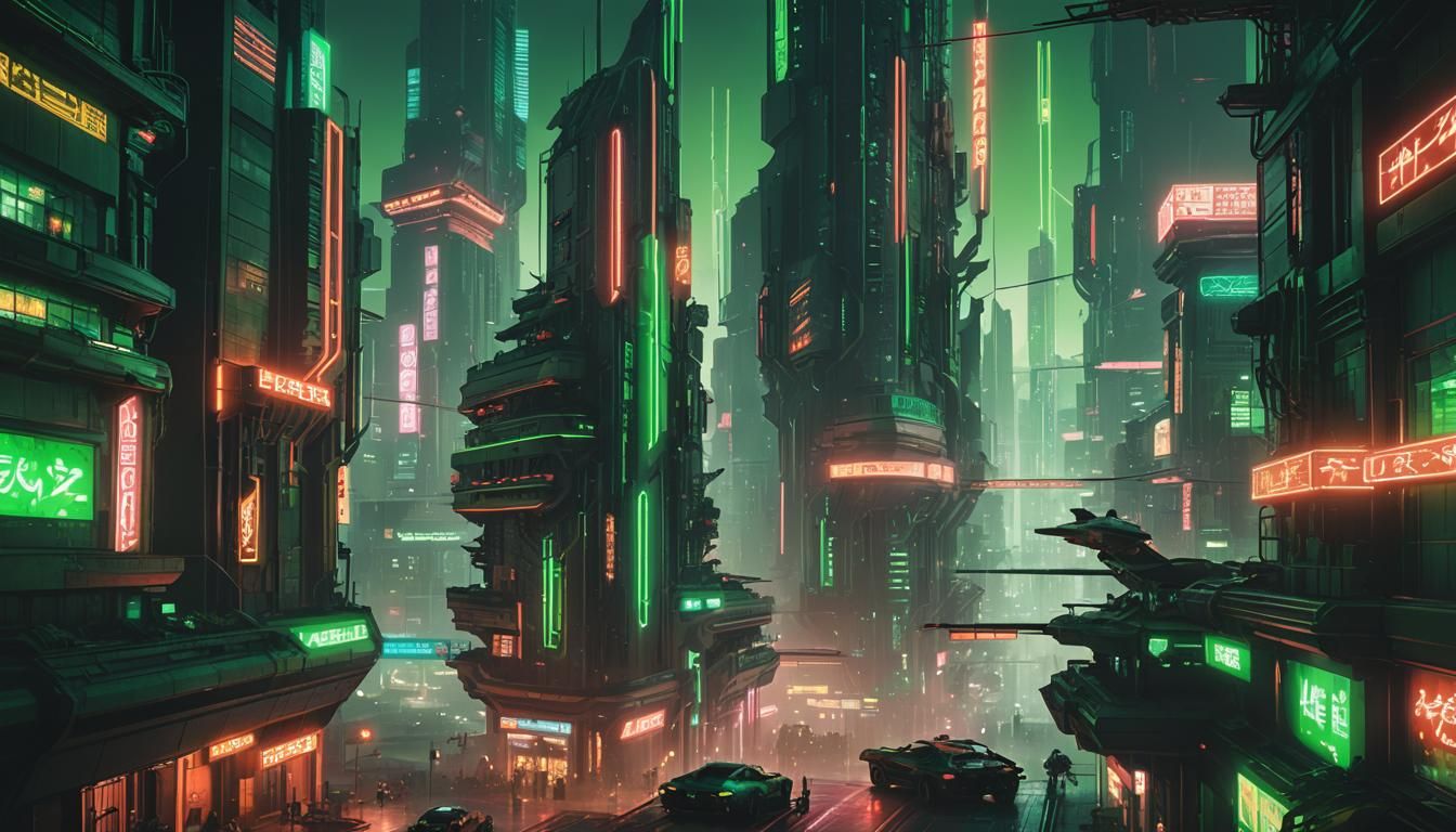 Nightcity streets - AI Generated Artwork - NightCafe Creator