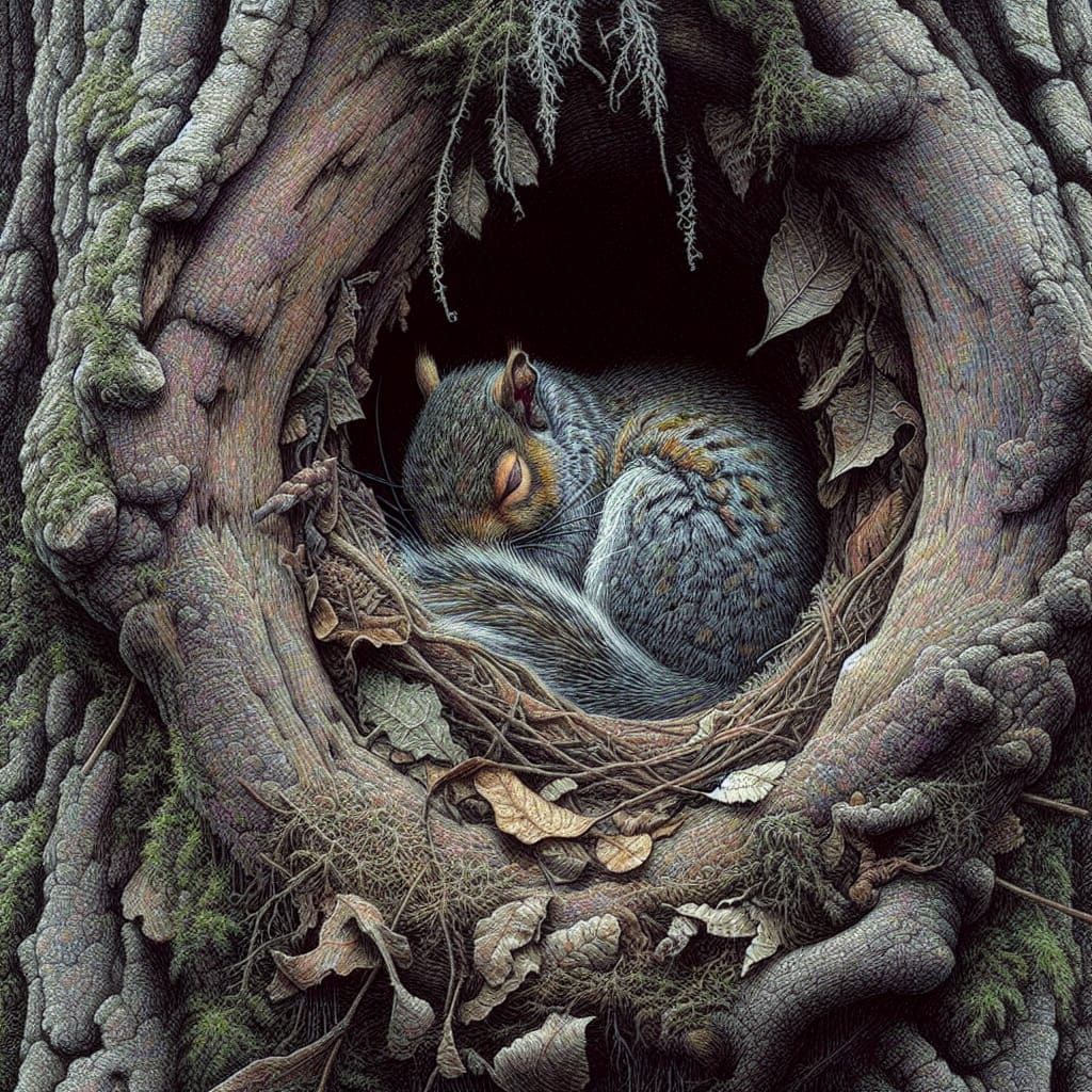 Winter Nap - AI Generated Artwork - NightCafe Creator