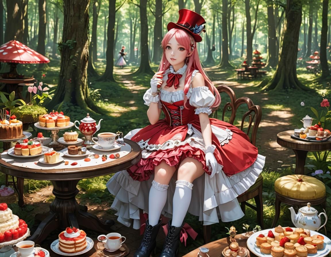 "Alice's Mad Tea Party" : Custom Anime.02 - AI Generated Artwork ...