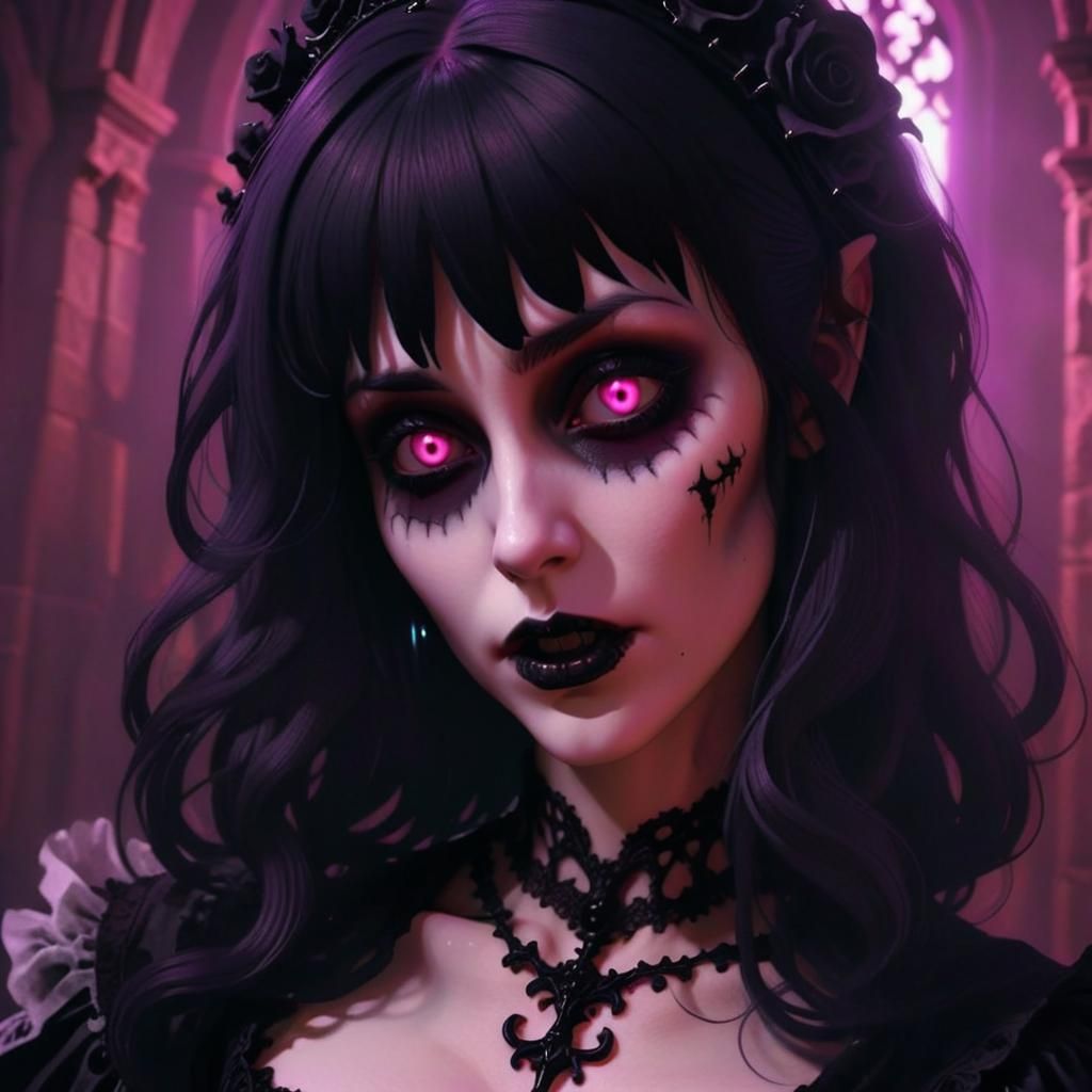 (For ) epic goth Gothic masterpiece /(3d shading)/gothic motifs ...