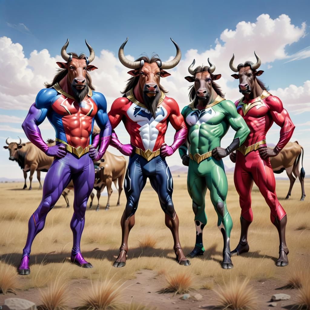 The Gnu Avengers! - AI Generated Artwork - NightCafe Creator