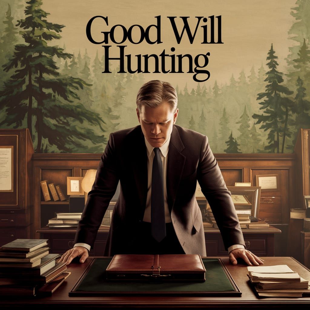 Elegant Office Scene with Vintage Furniture and Mu... - AI Art