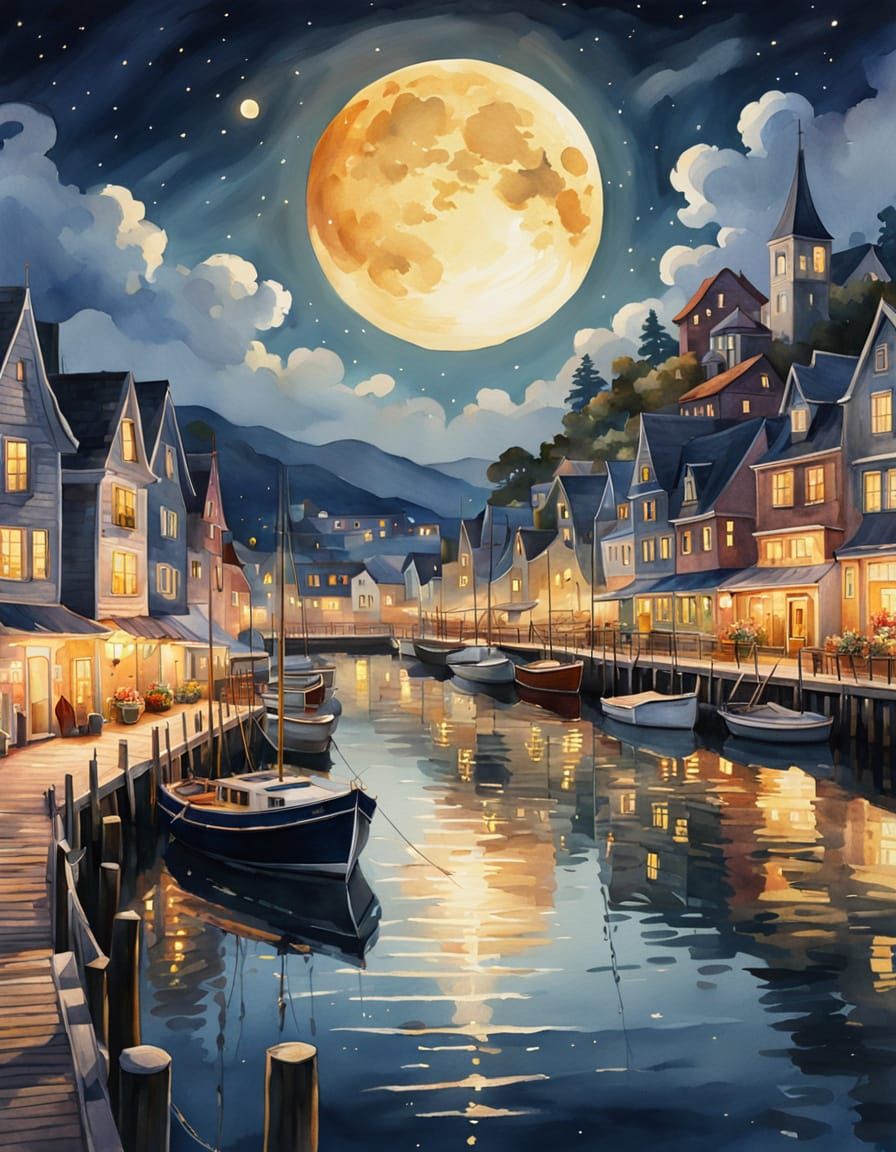 Harbour by night - Harbour by night