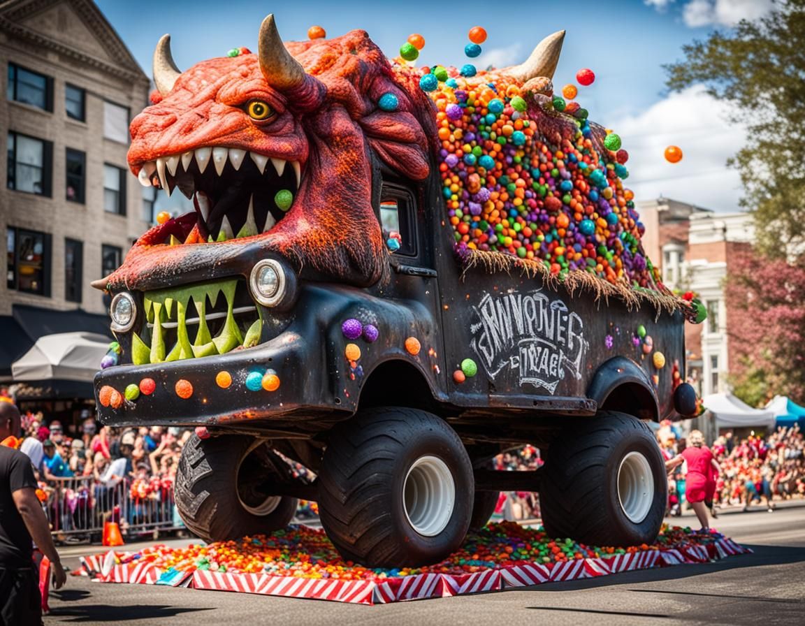 Monster Truck in the Candy Parade - AI Generated Artwork - NightCafe ...