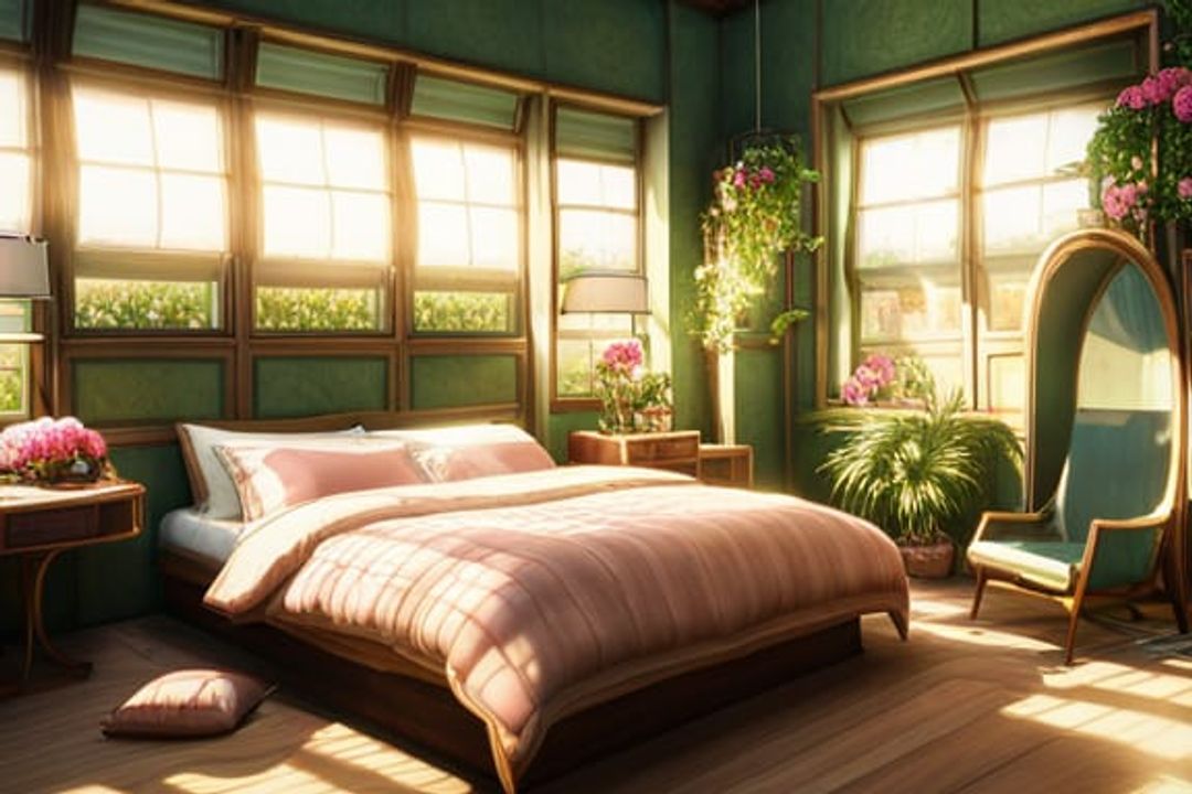 solarpunk bedroom - AI Generated Artwork - NightCafe Creator