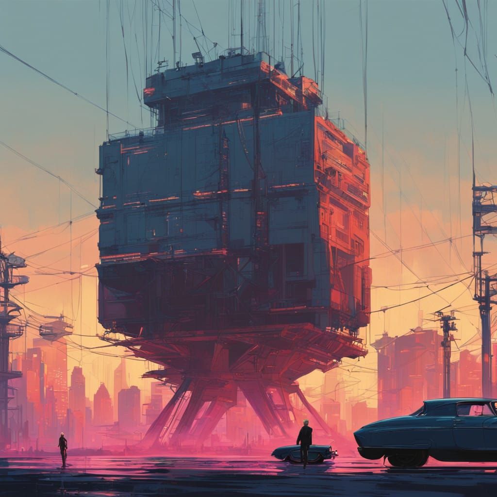 Synthwave Billy Idol - Cyberpunk Billy Idol in Neon Cityscap...